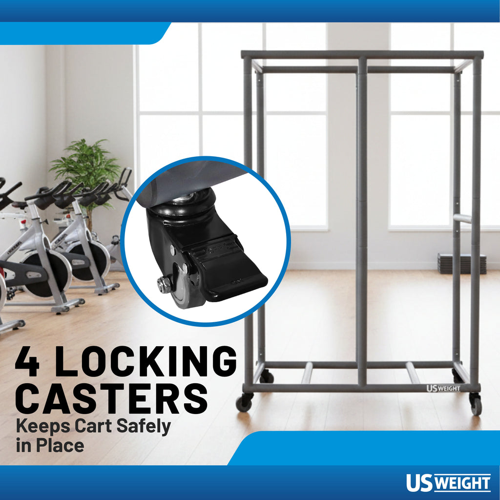 US Weight Durable Rolling Stackable Steps Storage Cart | Lifeline Fitness