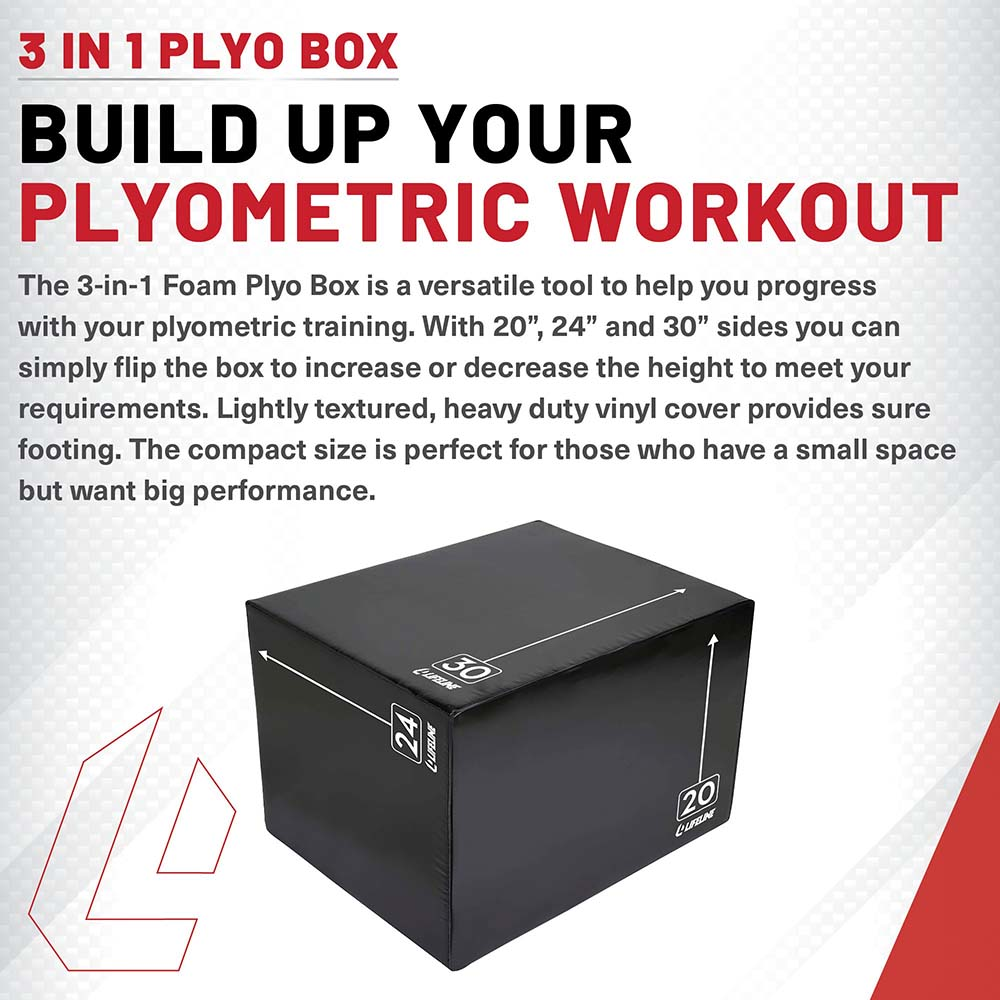 Lifeline Fitness 3-IN-1 FOAM PLYO BOX - Two Sizes Available