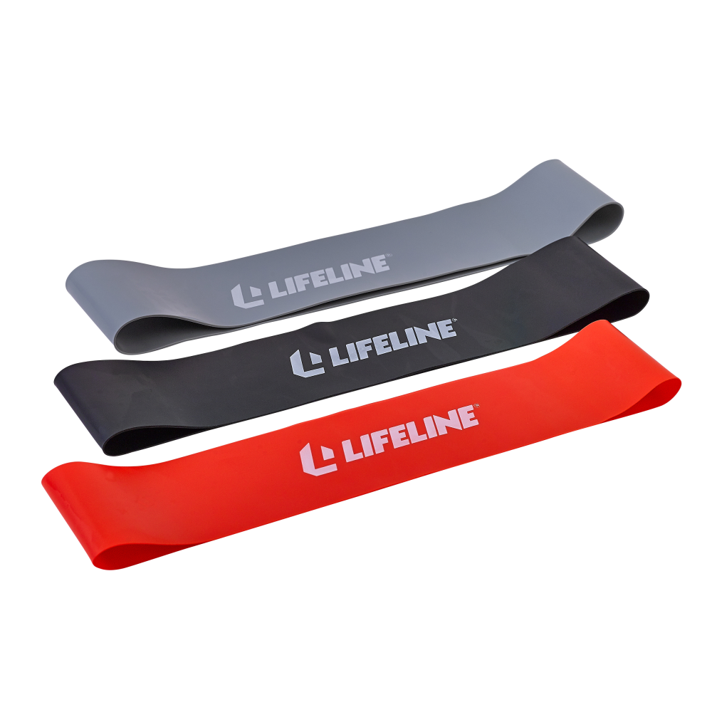 Lifeline Flat Resistance Band Kit for Increased Muscle Strength, Balan ...