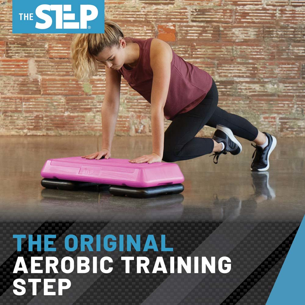 The Step Circuit Size Platform with Two (2) Freestyle Risers - Pink ...
