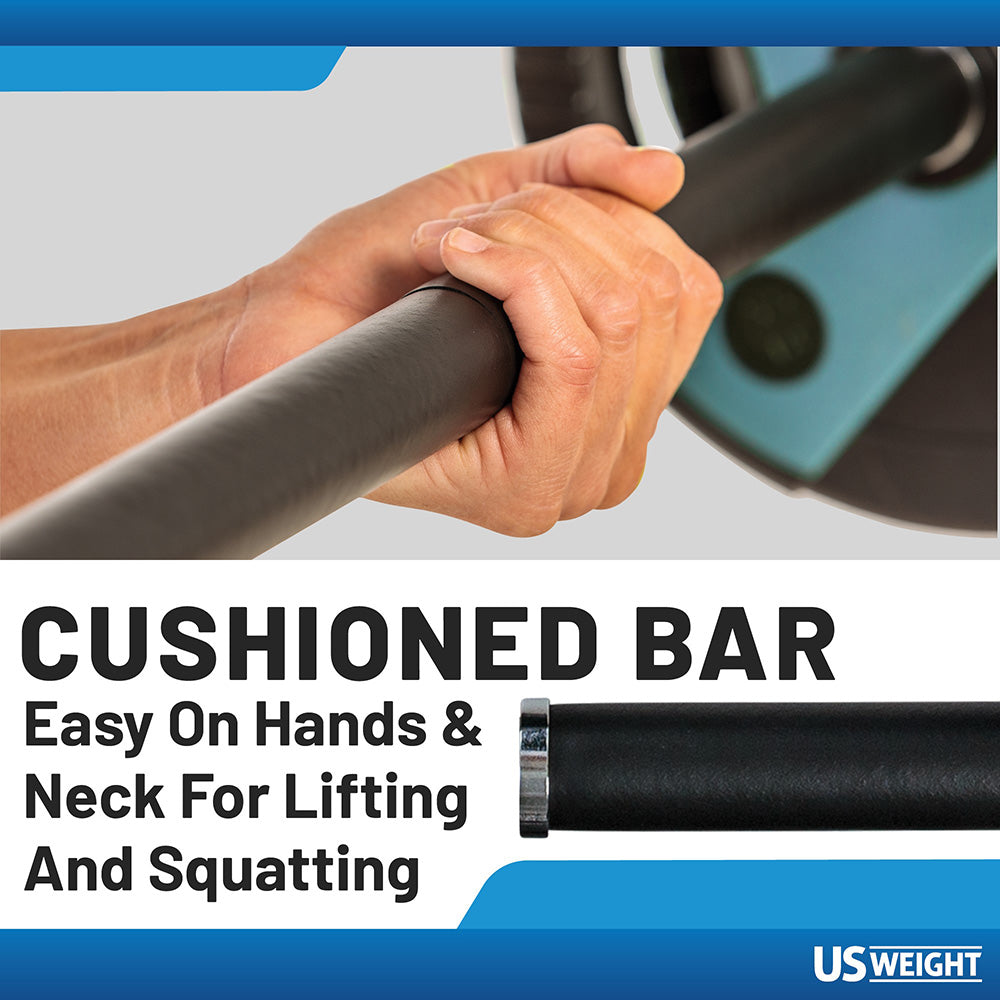 US Weight 54 LB Weight Set with 55" Bar - Teal | Lifeline Fitness